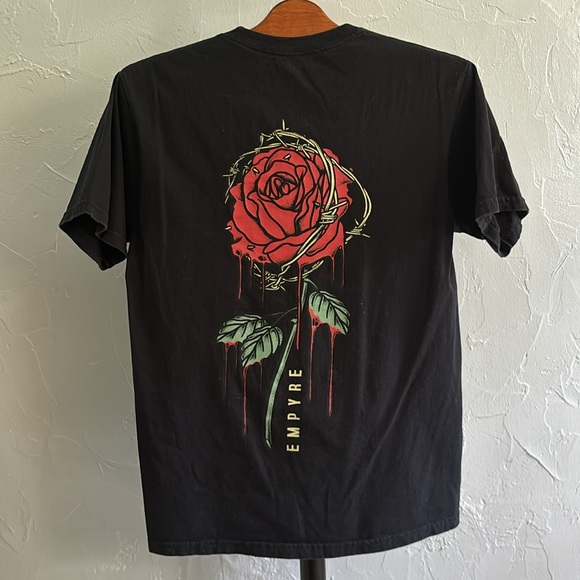Empyre | Shirts | Empyre Black Tshirt Bleeding Rose Thorns Size Medium ...